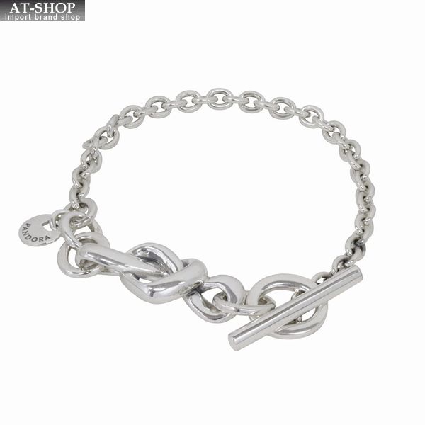 【楽天市場】パンドラ ブレスレット PANDORA Knotted Heart T-Bar Bracelet スターリングシルバー925 ...