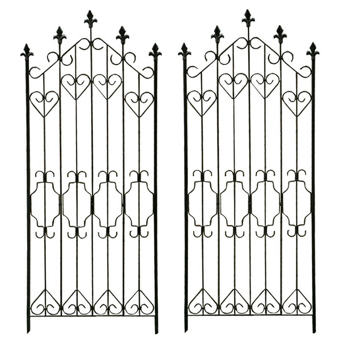 【楽天市場】フェンス 組立式 2枚組 アイアンフェンスロー150 DNF150-2P 幅540x奥行14x高さ1500mm 住まいスタイル：A-Tal Interior