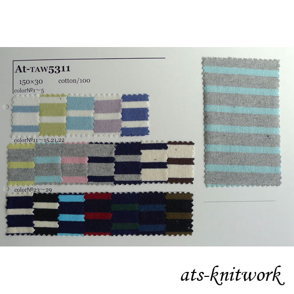 【楽天市場】【定番】16/2天竺ボーダー（太・定番カラーシリーズ）：ats-knitwork