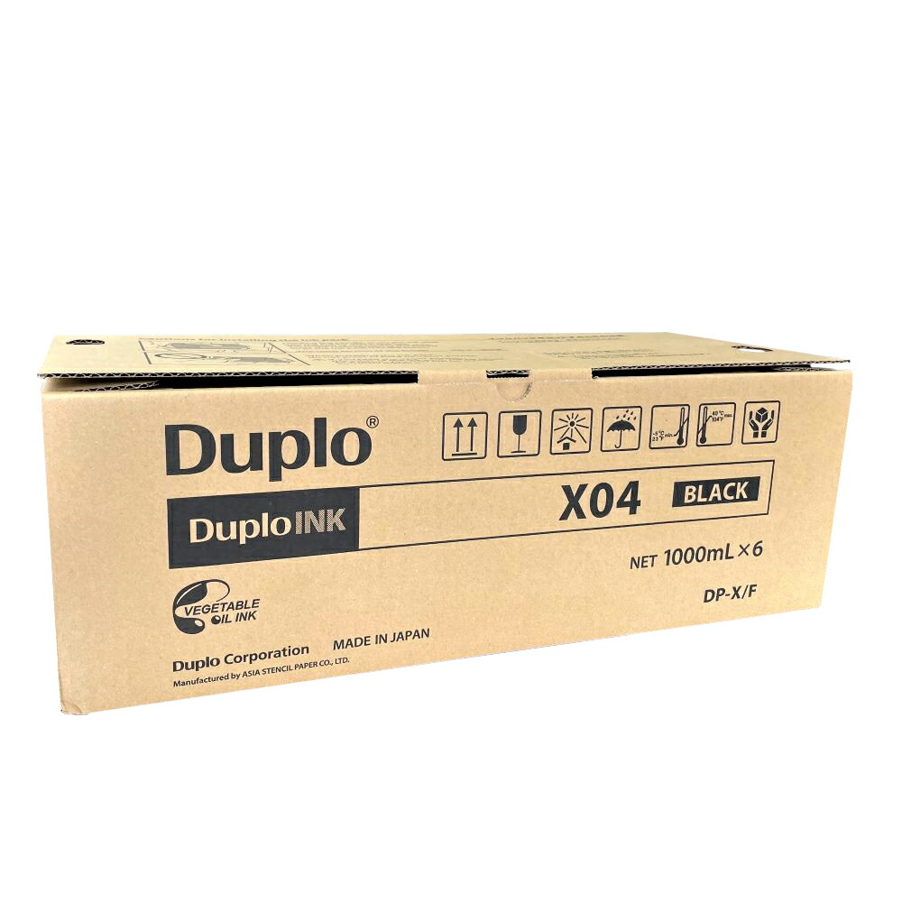 【楽天市場】デュプロ 印刷機用純正インク X04(ブラック) 1000ml 6個入り DP-X520 DP-X550 DP-X620 DP ...