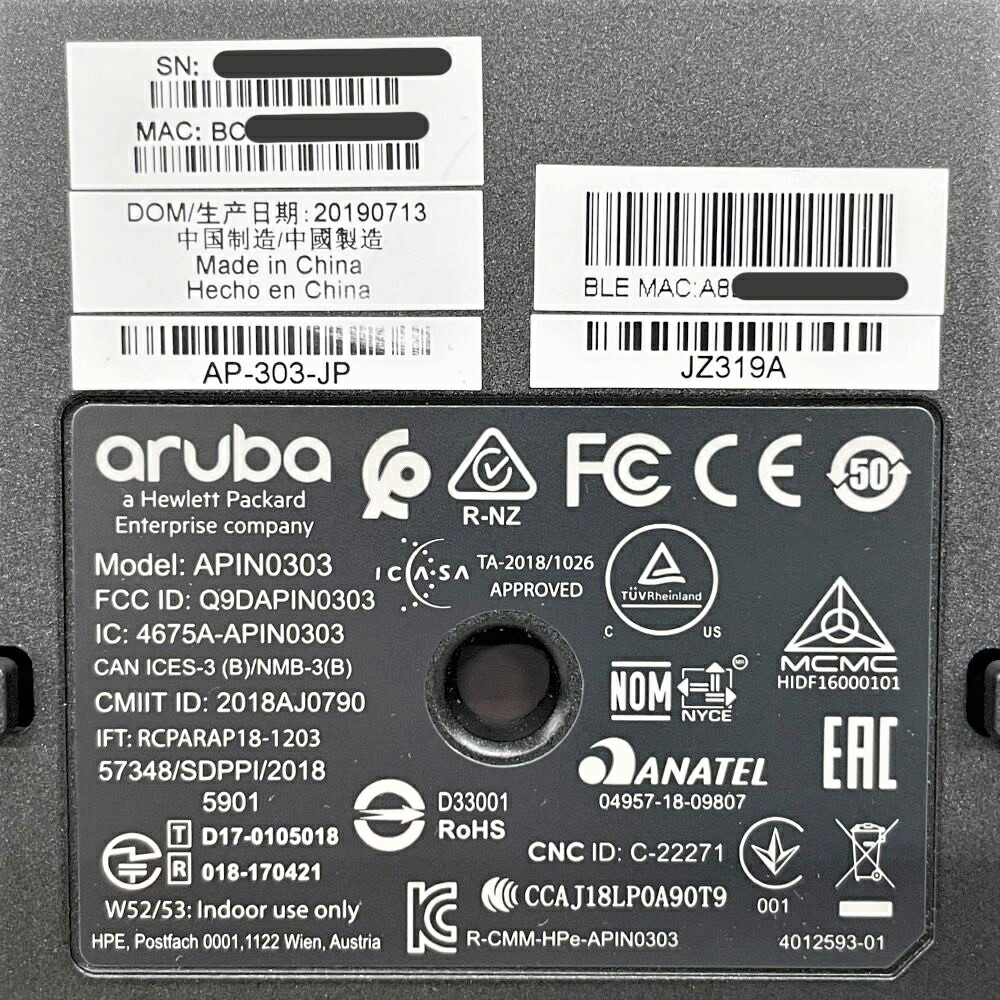 【楽天市場】HP(Enterprise) アクセスポイント Aruba AP-303-JP 中距離キャンパスAP MU-MIMO マルチ ...