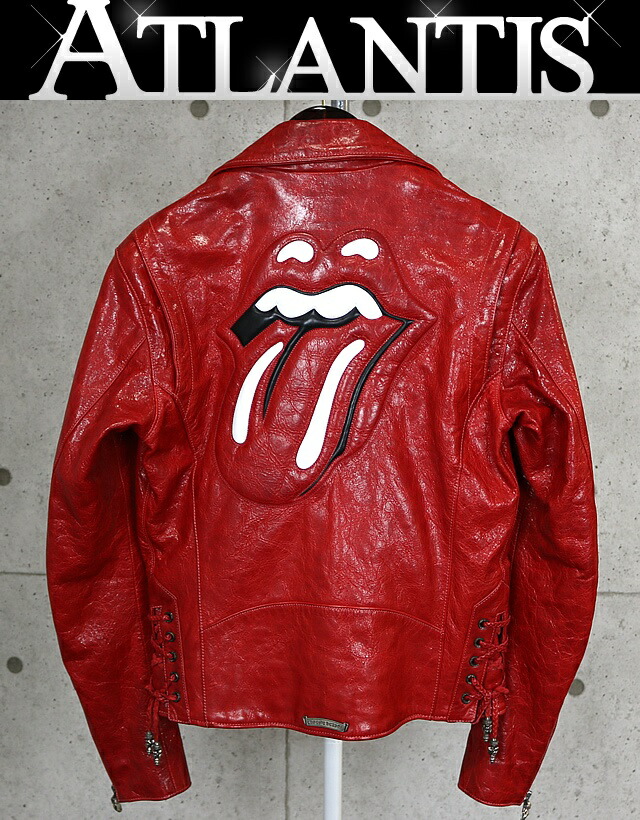 【楽天市場】CHROME HEARTS 銀座店 クロムハーツ リップ&タン JJ DEAN ライダース ジャケット メンズ レザー SV925 ...