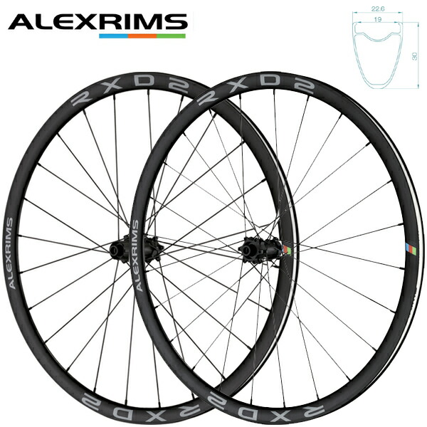 【楽天市場】ALEX WHEEL RXD2 700C F 12X100mm/R 12X142mm ﾌﾞﾗｯｸ ホイール セット：アトミックサイクル
