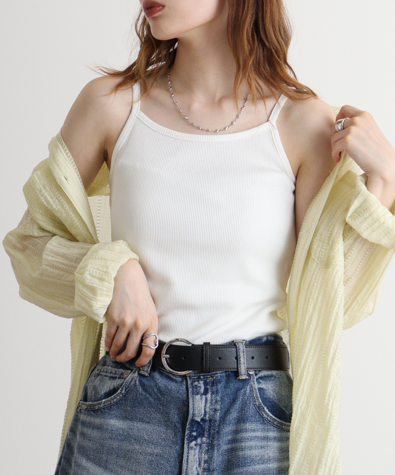 【楽天市場】コットン リブ キャミソール カットソー インナー 丸首 重ね着 春 夏 綿100% カップなし レディース カジュアル 大きいサイズ 白 黒 楽ちん レビュー特典あり：atONE ...