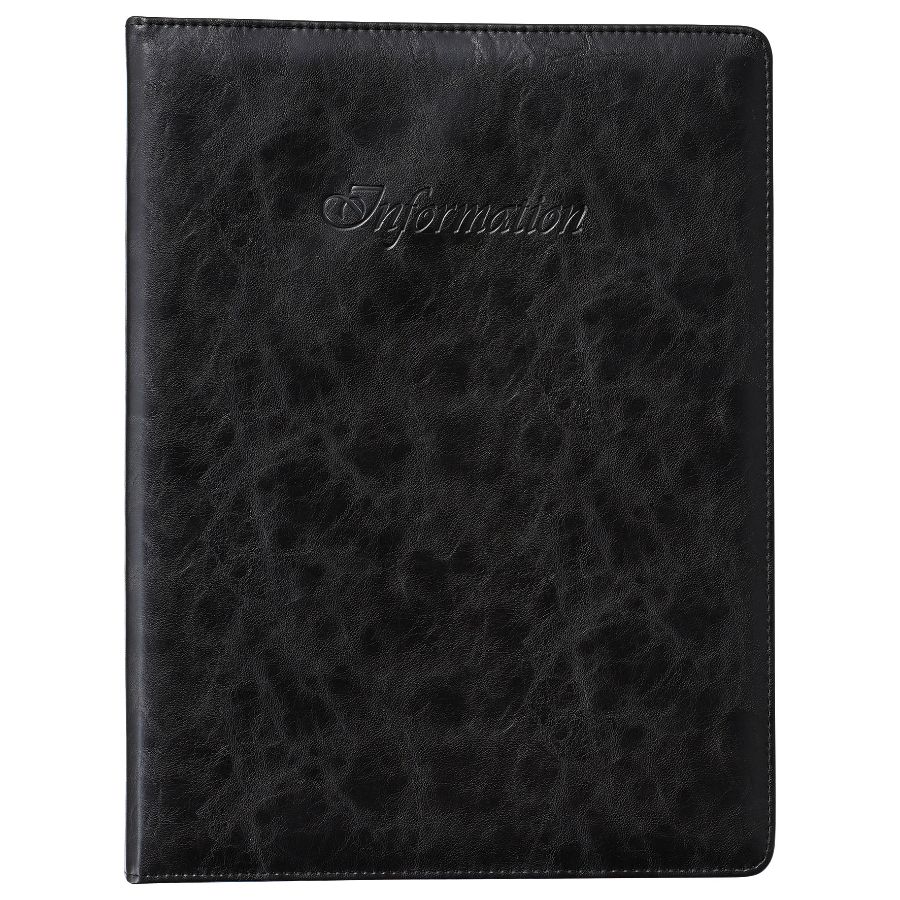 【楽天市場】インフォメーション ブラック A4・本体のみ 4穴金属バインダー 左サイドポケット INFORMATION型押し CIF-101K 大型バインダーインフォメーション えいむ(Aim ...