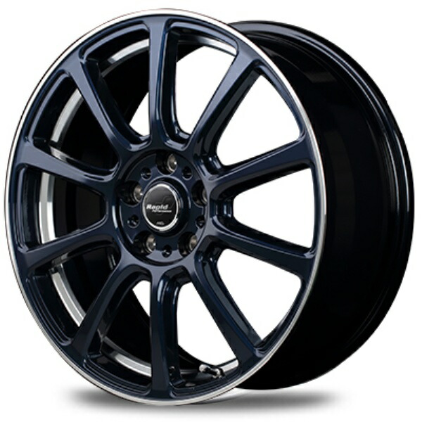 【楽天市場】MID Rapid Performance ZX10 17インチ 7J 5H100 +50 ADブルー/リムエッジ&アンダーカット ...