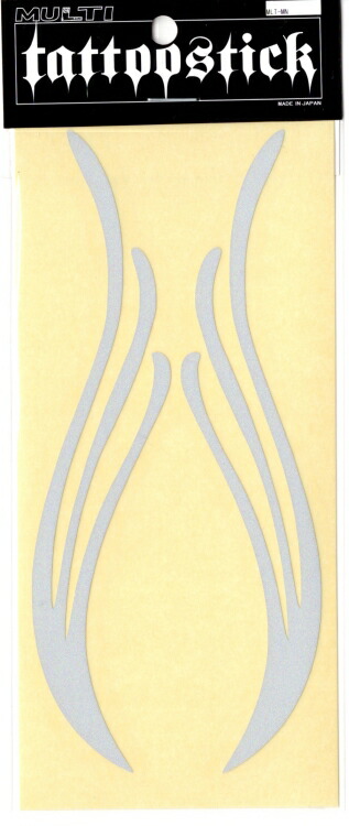 【楽天市場】TATOO STICK WAVE タトゥー リフレクターステッカー 波 ホワイト 台紙A(約5×13cm) TSR-WAV-006 ...