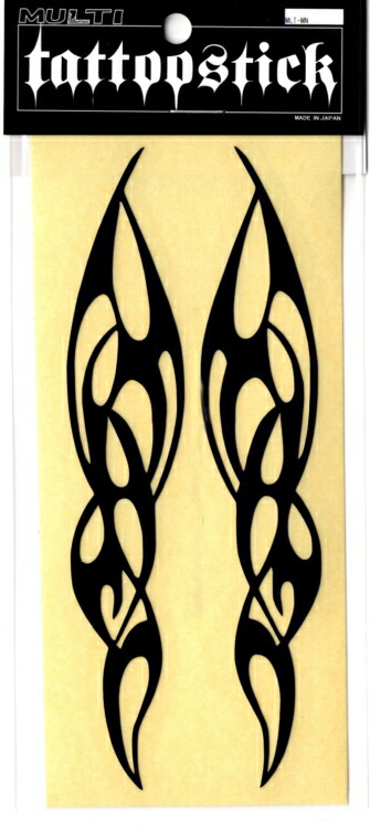 【楽天市場】TATOO STICK TRIVAL-C タトゥー リフレクターステッカー トライバルC ブラック 台紙B(約7×16cm ...