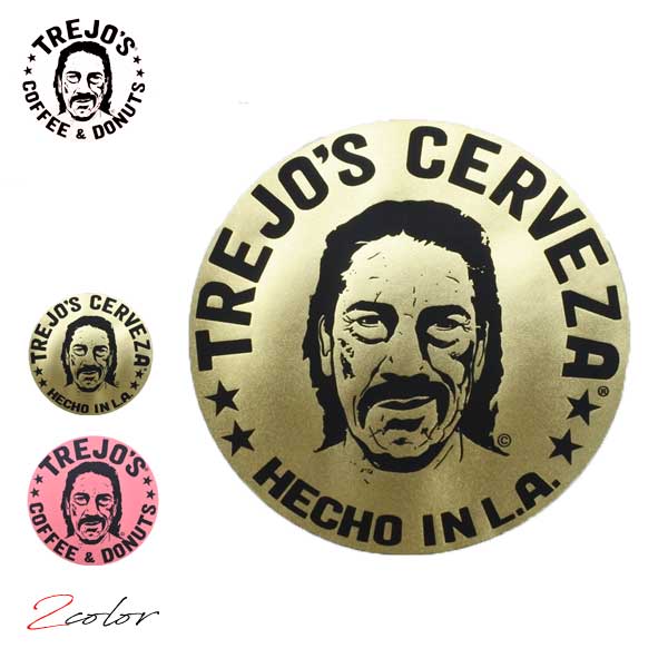 【楽天市場】TREJO'S COFFEE & DONUTS ロゴ ステッカー 全2色 ゴールド ピンク ダニー・トレホ トレホズコーヒー ...