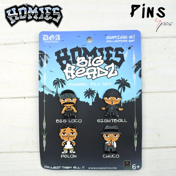 【楽天市場】ホーミーズ ピンバッジ セット 4個 Homies ピンバッジ ピンズ ブローチ バッジ PINS ハットピン ピン チカーノ ...