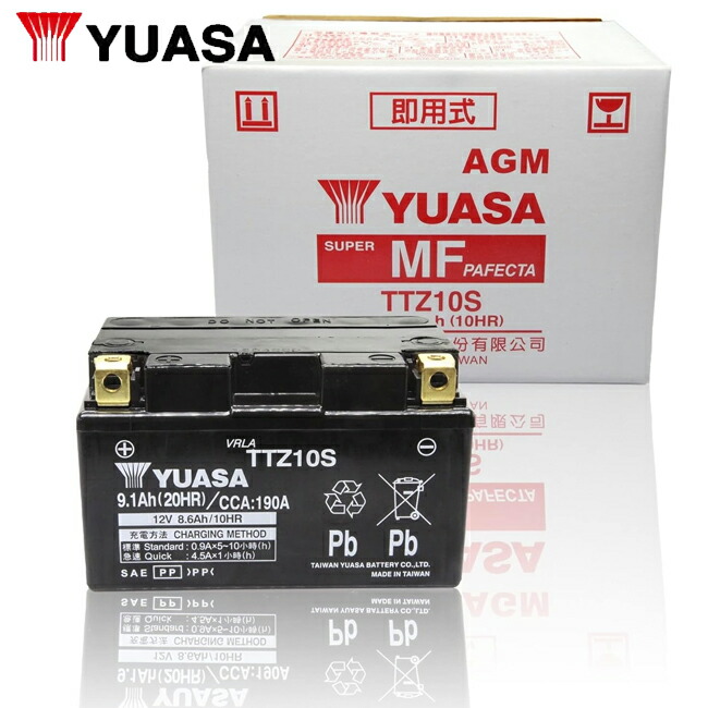 【楽天市場】ユアサ TTZ10S ユアサバッテリー YUASA 正規品 YTZ10S GTZ10S 10S 古河ユアサバッテリー 互換 液入れ ...