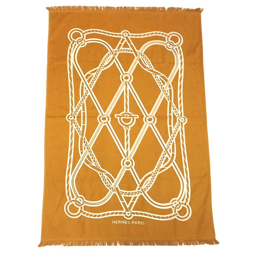 【楽天市場】セール HERMES エルメス Drap de plage Yachting Tatoo ヨッティング タトゥ ドラップ フリンジ ...