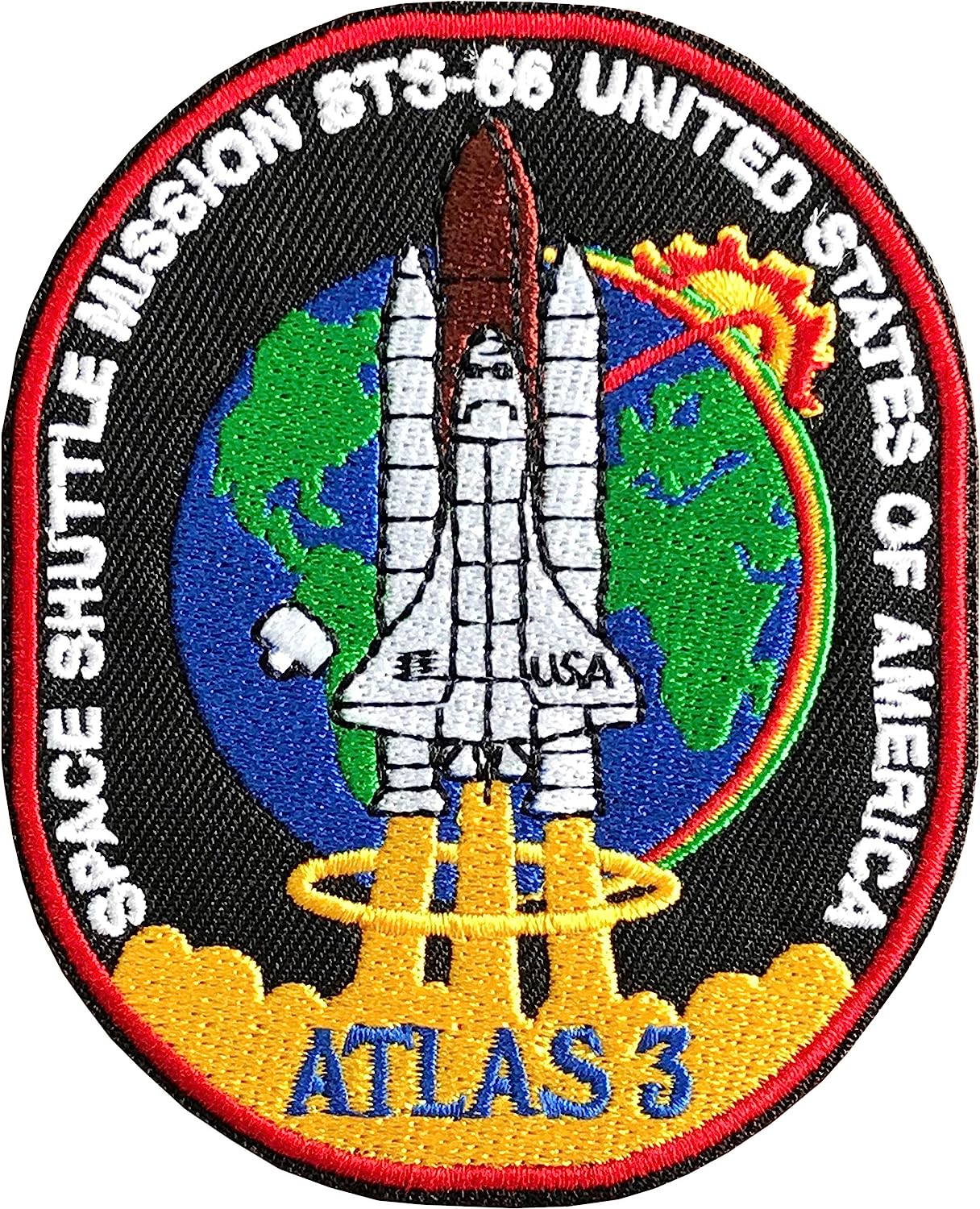 【楽天市場】NASA公認(アメリカ航空宇宙局) ワッペン・アップリケ・アイロン糊付・スペースシャトルミッション・STS-66：アライバル楽天市場店