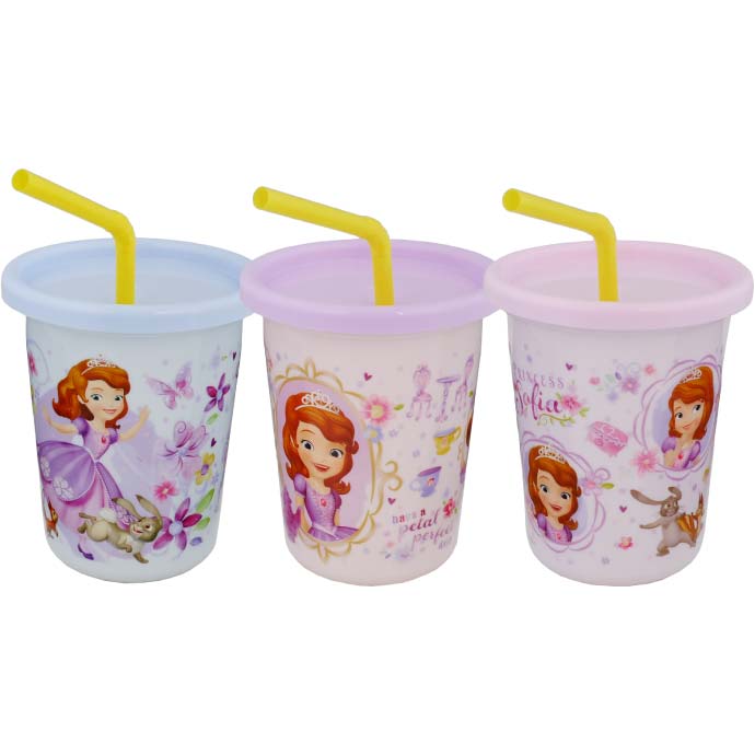 【楽天市場】ソフィア ストロー付タンブラー コップ3個 SIH3ST キャラクターグッズ 容量320mlコップ ふた付き Sk1277：ASE ...