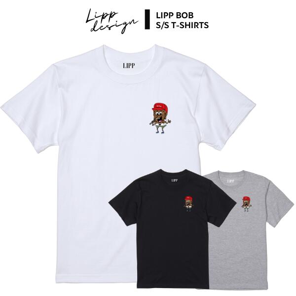 【楽天市場】「LIPP / "LIP BOB #B" S/S T-Shirts Black/White/Ash」リップ デザイン ボブ アート ...