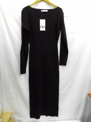 【楽天市場】ZARA★ザラ/ニットワンピース/ロング丈/長袖/ブラック/黒/SALEで￥8590/Mサイズ 170/88A【新品】K250227TK-19：Fashion Recycle ビーコレクト
