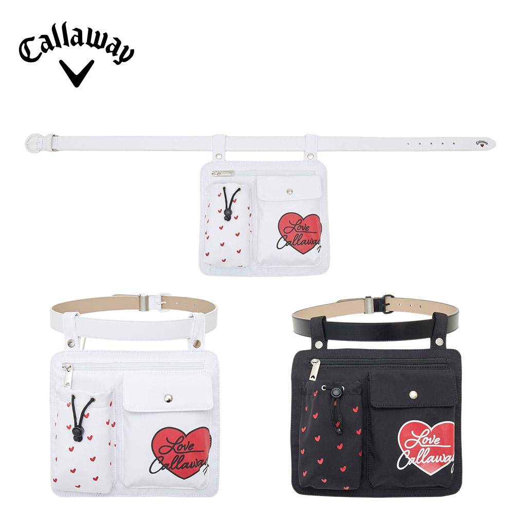 【楽天市場】【セール 20%OFF】 Callaway キャロウェイ レディース ゴルフ ベルト ラブキャロウェイ ウエストポーチ付きベルト ...