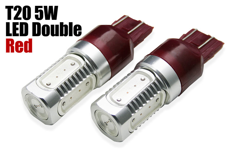 【楽天市場】LED T20 5W 赤 ダブル球 2個1セット 超高輝度（無極性）送料無料：Pro Shop BIGROW