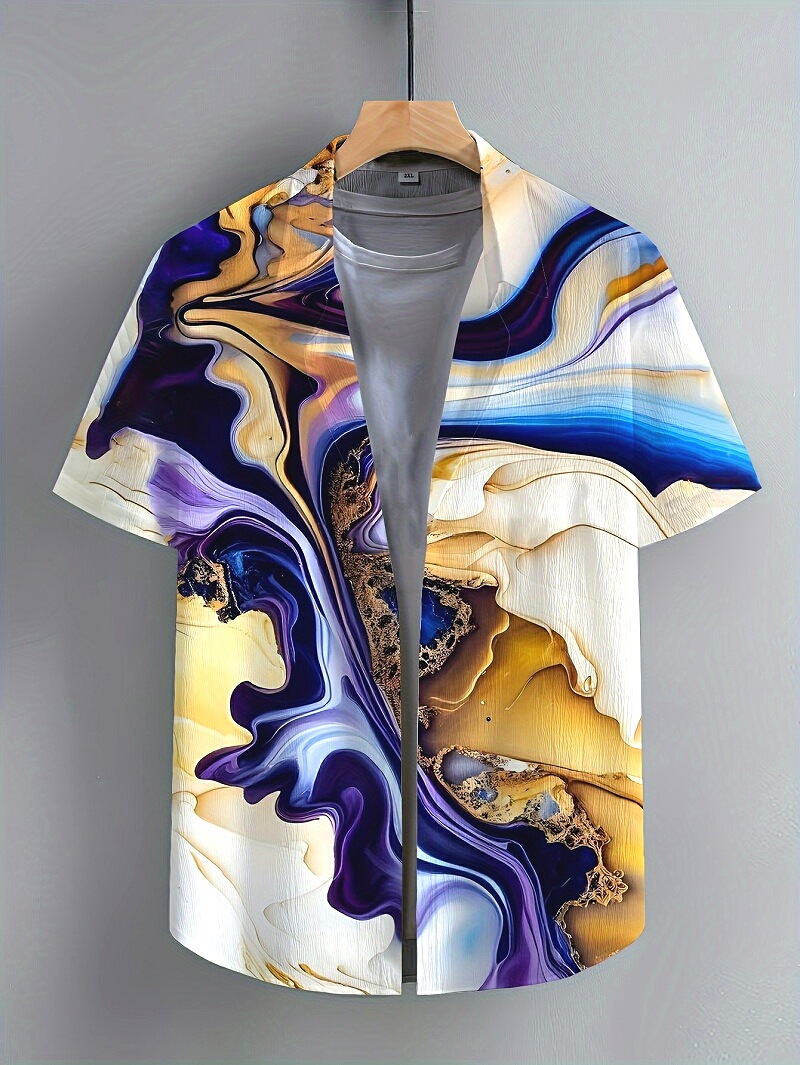 【楽天市場】ド派手 マーブル総柄 半袖シャツ アロハシャツ 215 白 柄シャツ ストリート ダンス HIPHOP B系 ヤクザ ヤンキー オラオラ系 悪羅悪羅 ホスト 服 メンズ ...