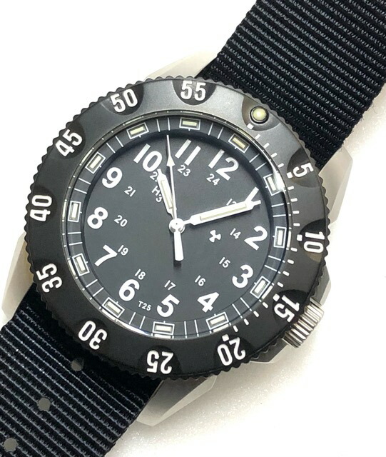 【楽天市場】新品同様 ミリタリーウォッチカンパニー MWC TYPE6 ブラック P656 トリチウム25 T25 MILITARY ...