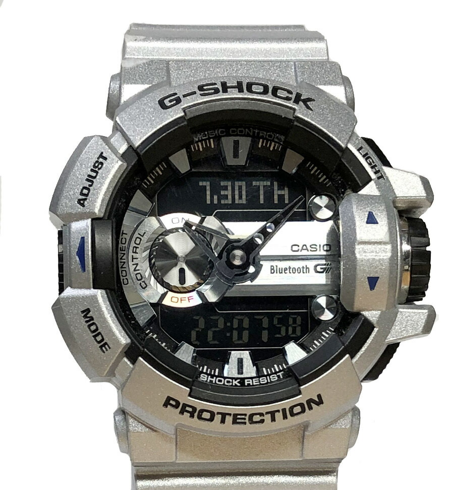 【楽天市場】カシオ Gショック G'MIX GBA-400-8BJF シルバー デジアナ G-SHOCK メンズ Bluetooth搭載 CASIO 腕時計 メンズウォッチ シルバー 【中古 ...