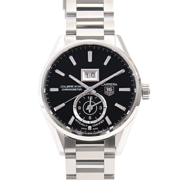 【楽天市場】タグホイヤー 時計 メンズ カレラ グランドデイト 自動巻き 黒文字盤 ステンレス TAG Heuer WAR5010 SS 中古 ...