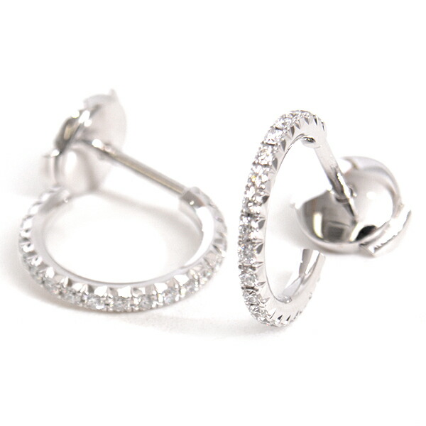 【楽天市場】ティファニー ピアス レディース メトロ ダイヤモンド フープ ピアス ホワイトゴールド TIFFANY 750WG 中古 ...