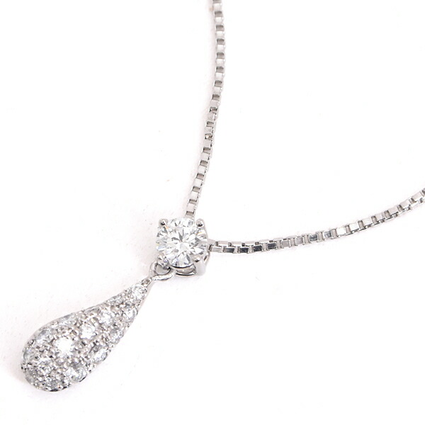 【楽天市場】星の砂 レディース ネックレス ドロップモチーフ ダイヤモンド ネックレス D0.41ct プラチナ HOSHI no SUNA PT850×PT900 中古：BrandMax