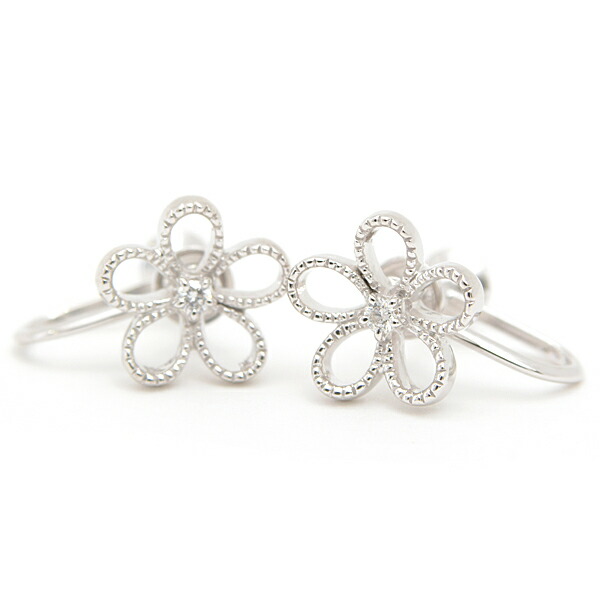 【楽天市場】ミキモト イヤリング レディース ダイヤ フラワーデザイン D0.02ct×2 ホワイトゴールド K18WG MIKIMOTO 中古：BrandMax