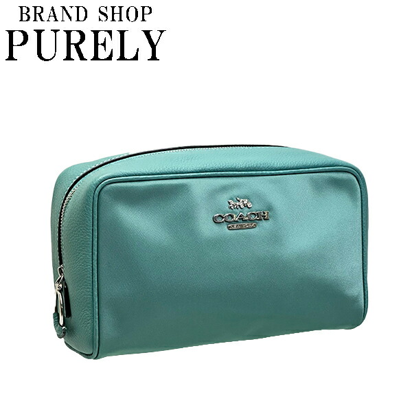 【楽天市場】コーチ ポーチ レディース COACH 小物 レザー エリス コスメティック ケース C9956 SV/FQ ブルーグリーンマルチ ...