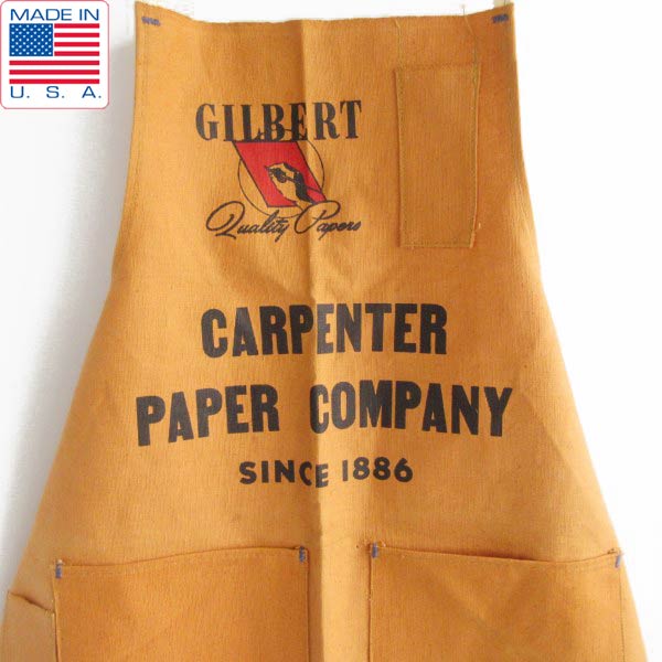 【楽天市場】50s-60s USA製 CARPENTER PAPER COMPANY 企業物 キャンバス ワーク エプロン 前掛け アドバタイ ...