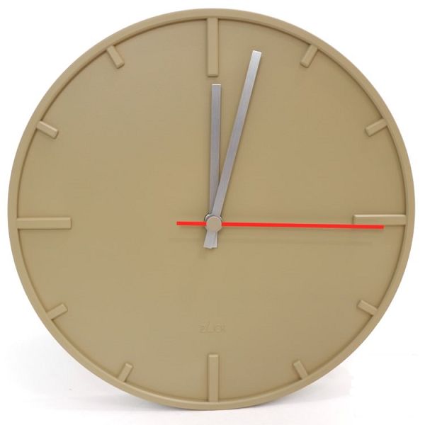 【楽天市場】ドイツ ZACK ステンレス 掛け時計 27cm Wall Clock WANU 60016 ベージュ：インテリア雑貨 セシセラ