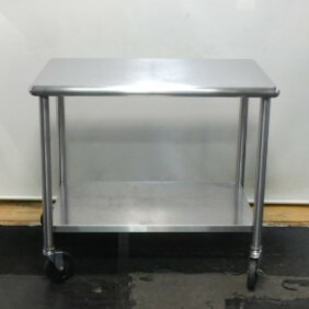 【楽天市場】【中古】1 業務用 ステンレス キャスター付 作業台 移動台 W90 D60 H80cm 厨房 両面 キャスター125mm：良品厨房 シティオ豊橋