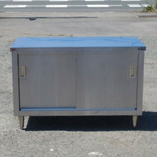 【楽天市場】【中古】マルゼン 業務用 ステンレス 調理台 W120 D60 H80cm BH-126N 1200 引違い 扉付 作業台 片面：良品厨房 シティオ豊橋