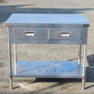 【楽天市場】【中古】マルゼン 業務用 ステンレス 引出付 作業台 W90 D60 H80cm 厨房 BWD-096N 引き出し付 さびあり：良品厨房 シティオ豊橋