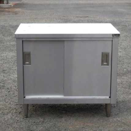【楽天市場】【中古】マルゼン 業務用 ステンレス 扉付き 作業台 調理台 W90 D60 H80cm 厨房 BH-096N 片面 引違戸 食器庫 TX-WCT-90NB：良品厨房 シティオ豊橋
