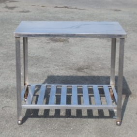 【楽天市場】【中古】3 業務用 ステンレス 作業台 W90 D60 H80cm 厨房 アングル脚：良品厨房 シティオ豊橋
