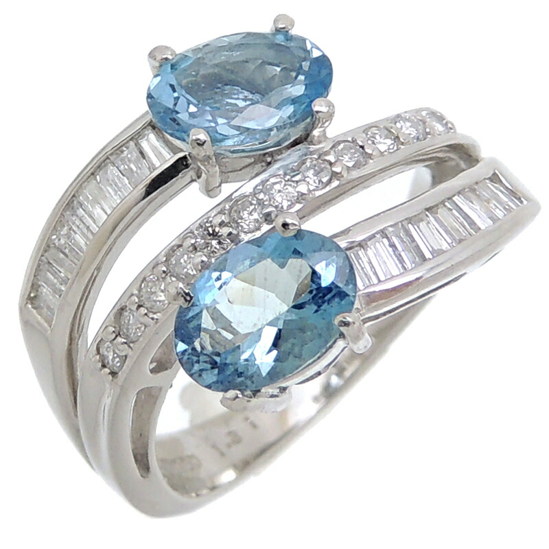 【楽天市場】【銀座店】 ノンブランド Pt900 1.31ct アクアマリン レディース リング・指輪 Pt900プラチナ 12号 DH71896【大黒屋質店出品】 【中古】【送料無料】【店頭 ...