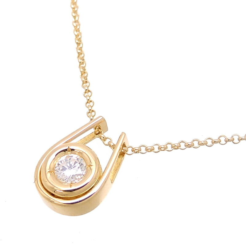 【楽天市場】【銀座店】 ノンブランド K18 0.12ct ダイヤモンド レディース ネックレス K18ゴールド DH73098【大黒屋質店出品】 【中古】【送料無料】【店頭受取対応商品】：大黒屋質店