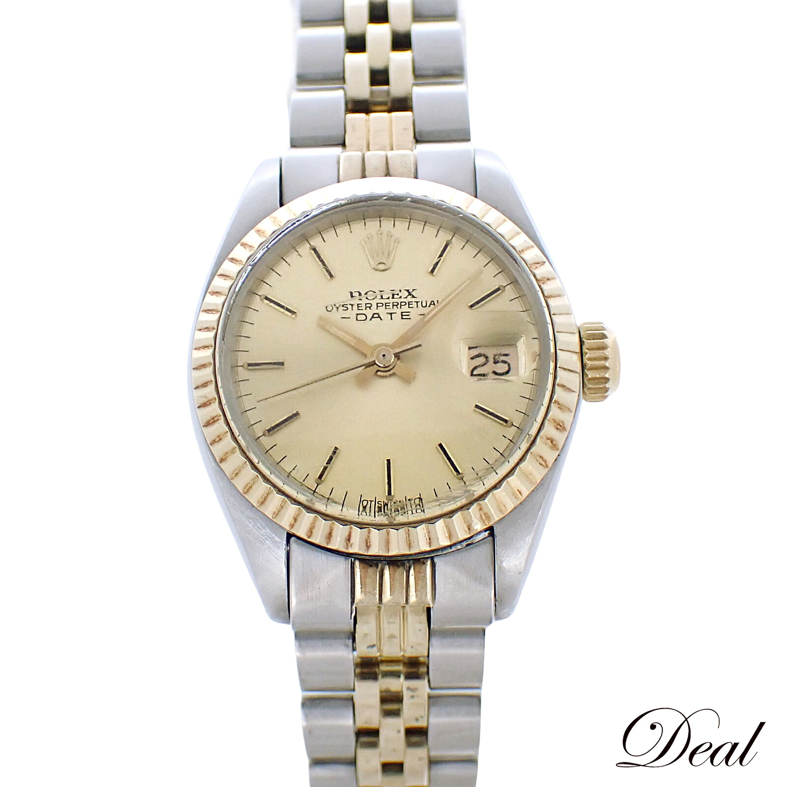 【楽天市場】ROLEX ロレックス オイスターパーペチュアル デイト 6917 SS/K14YG レディース 腕時計：Deal