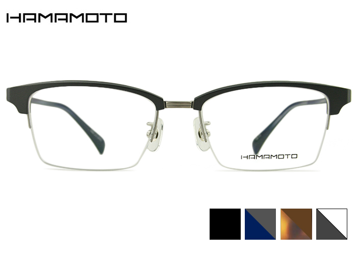 【楽天市場】ハマモト HAMAMOTO HT-326 4color 日本製 ht4 チタン ナイロール ブロウ 軽量 伊達 度付き 老眼鏡 遠近両用 メガネ めがね 眼鏡 新品 送料無料 53 ...