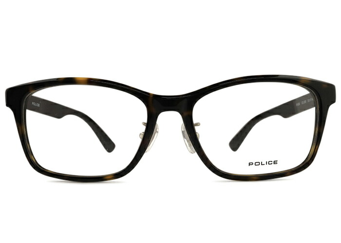 【楽天市場】ポリス POLICE police vpl829j 02BS ダークハバナ 53サイズ ウェリントン メガネ 眼鏡 伊達 鼻パッド ...
