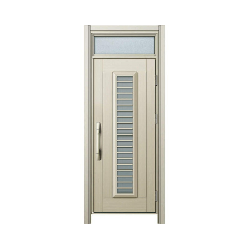 【楽天市場】リフォーム 玄関ドア YKKap ドアリモ D30 アルミドア S52 アルミ色 片開き ランマ付 オーダーサイズ W808～882×H2023～2288リフォーム DIY ...