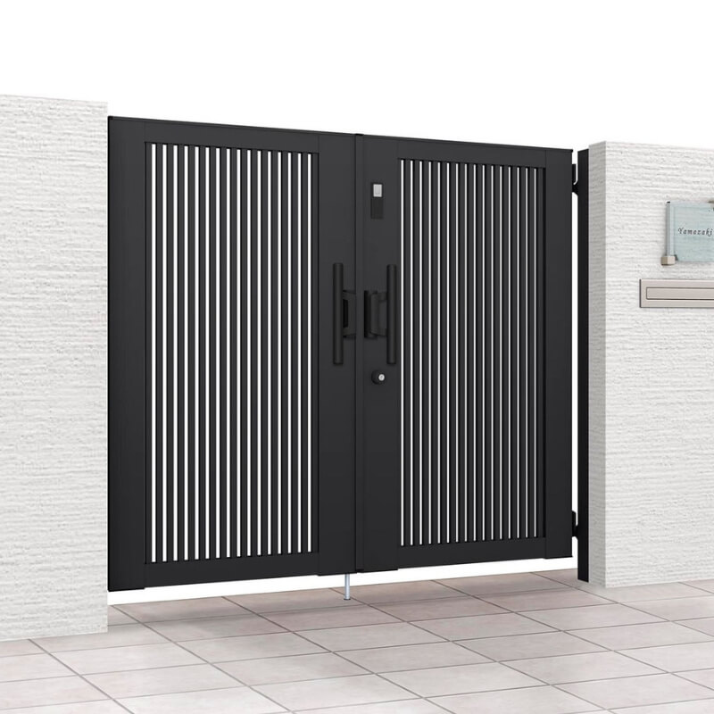 【楽天市場】開き門扉AB TR1型 両開き 柱使用 呼称07-12 扉寸法W1400(700+700)×H1200mm リクシル LIXIL 開き門扉 おしゃれ シンプル リフォーム ...