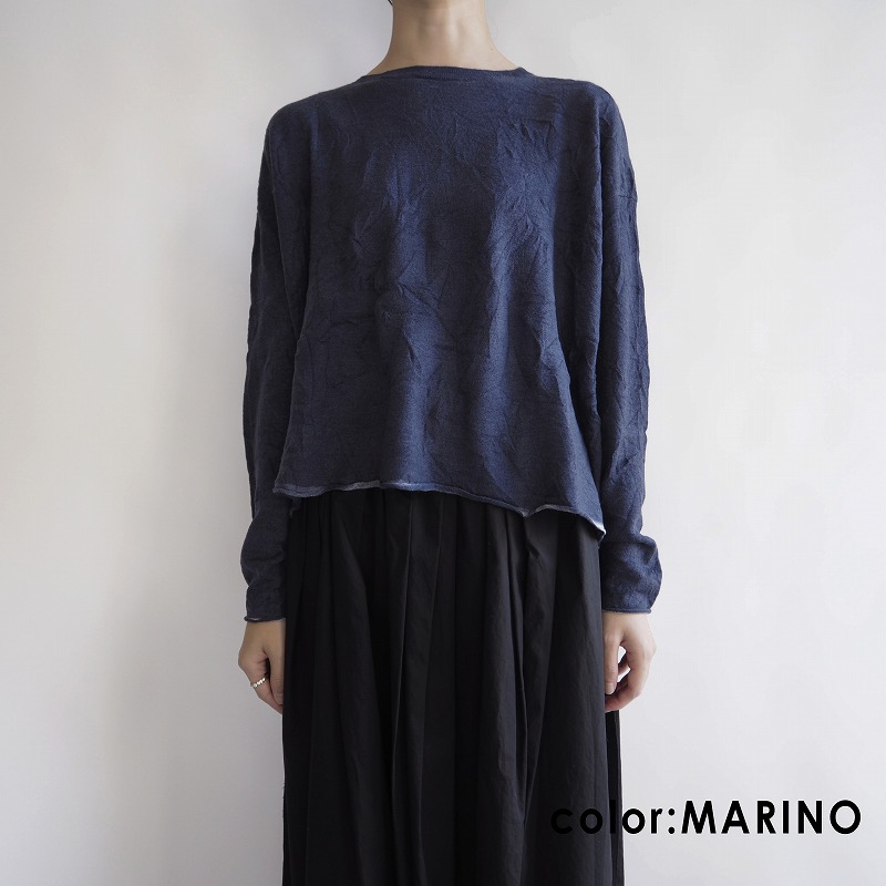 【楽天市場】【新品】 マニュエルギバル Manuelle guibal KNIT SWEATER OVERSIZE CRINK WOOL ...