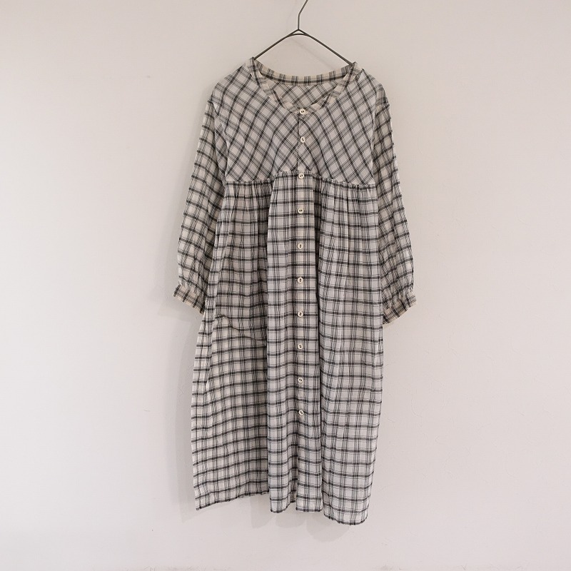 【楽天市場】ヴラスブラム Vlas Blomme チェックコットンボイルチュニックワンピース F 【中古】【01H42】：ブランド古着買取drop