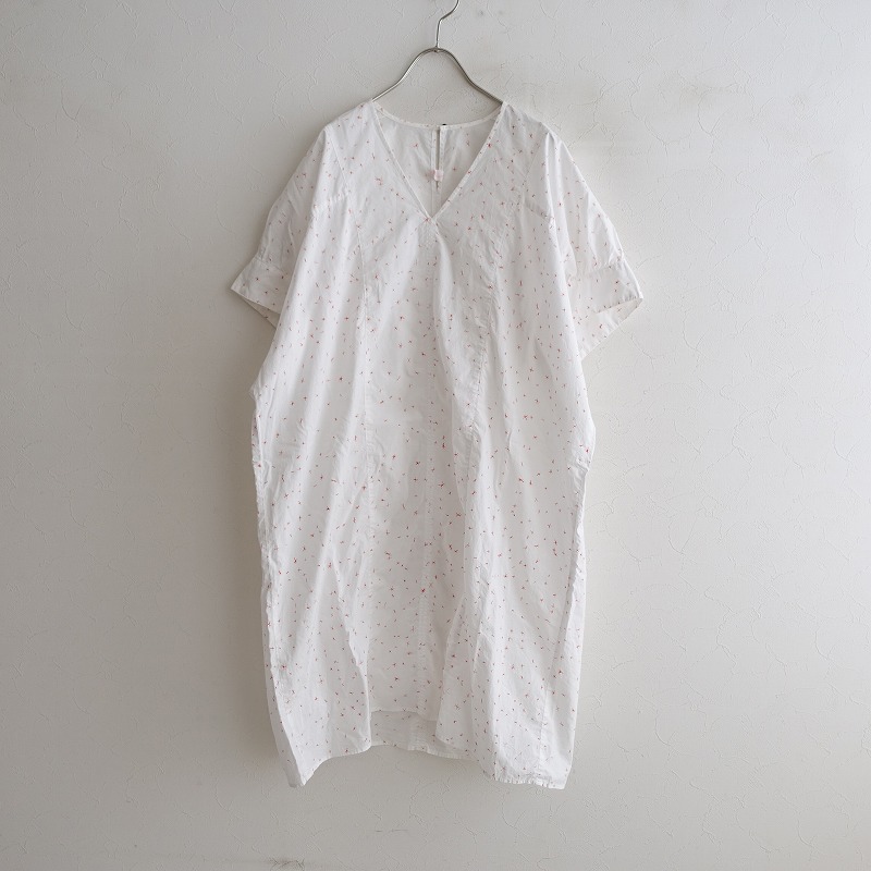 【楽天市場】ホームスパン homspun コットンVネックパフスリーブワンピース F 【中古】【41H42】：ブランド古着買取drop