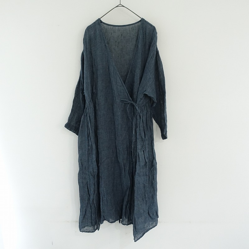 【楽天市場】【定価3.8万】ネストローブ nest Robe リネンガーゼ先染めカシュクールワンピース F 【中古】【61H42】：ブランド ...
