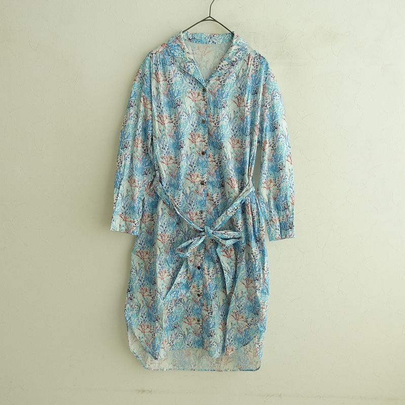 【楽天市場】チャイルドウーマン CHILD WOMAN リバティプリントREEFオープンカラーベルテッドワンピース F 【中古】【72H42 ...