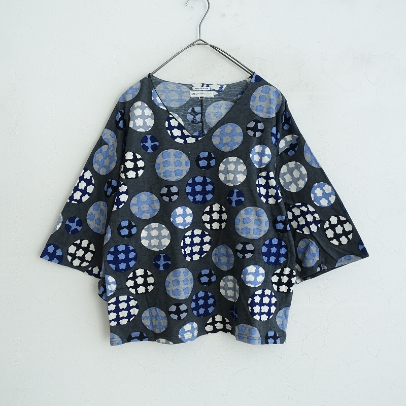 【楽天市場】ソウソウ SOU SOU ジバン Vネックプリントカットソー S 【中古】【80A52】：ブランド古着買取drop